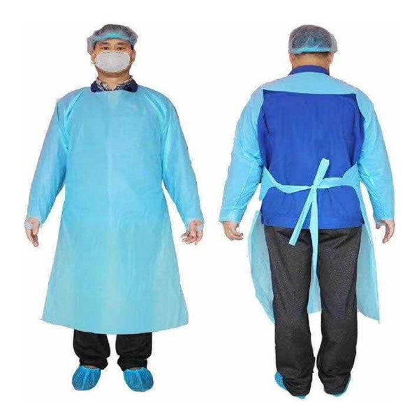 Pechera Desechable Azul Plástica con Ojal - Pack 200 unidades